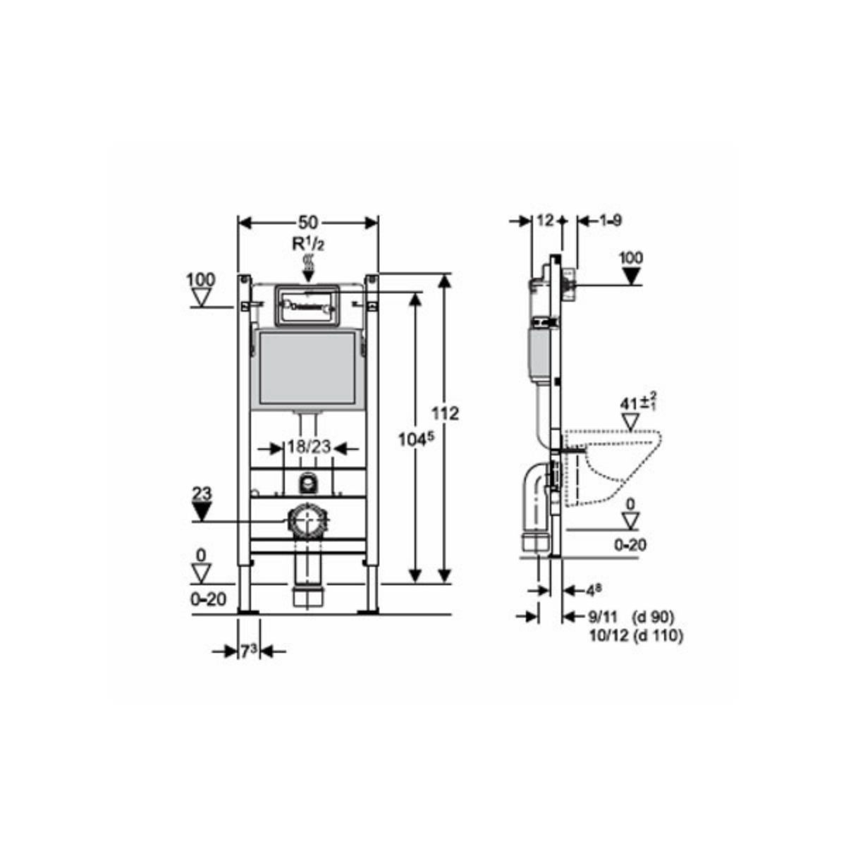 Geberit Duofix Delta Basic ugradni vodokotlić | Gama Shop